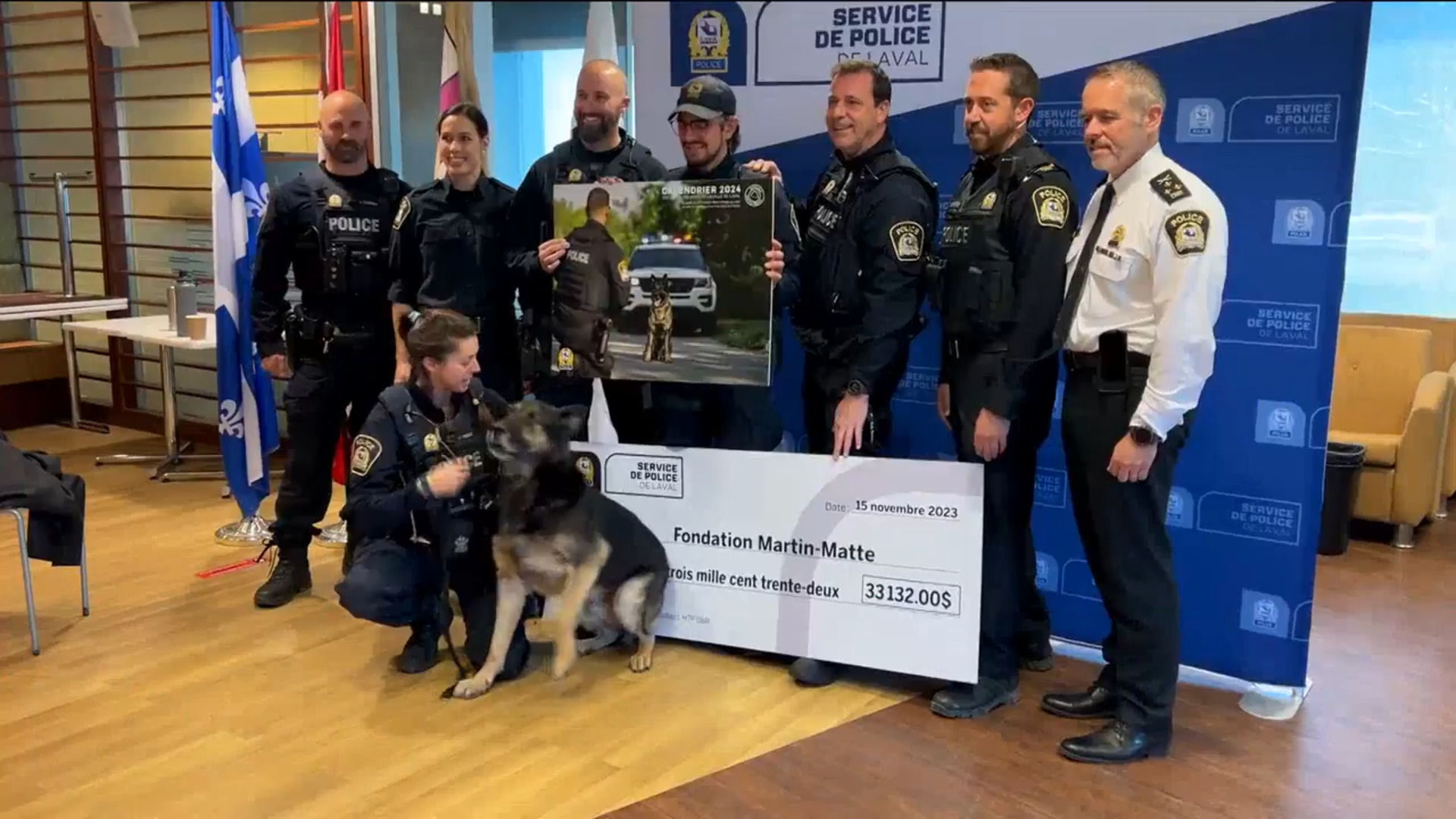 Laval police K9 unit unveils 2024 calendar