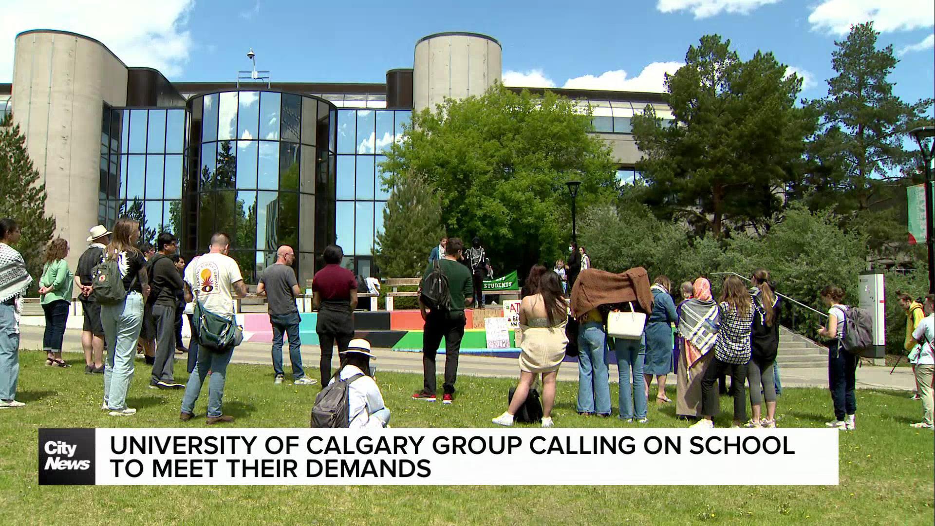 UCalgary student group calling on school to meet their demands