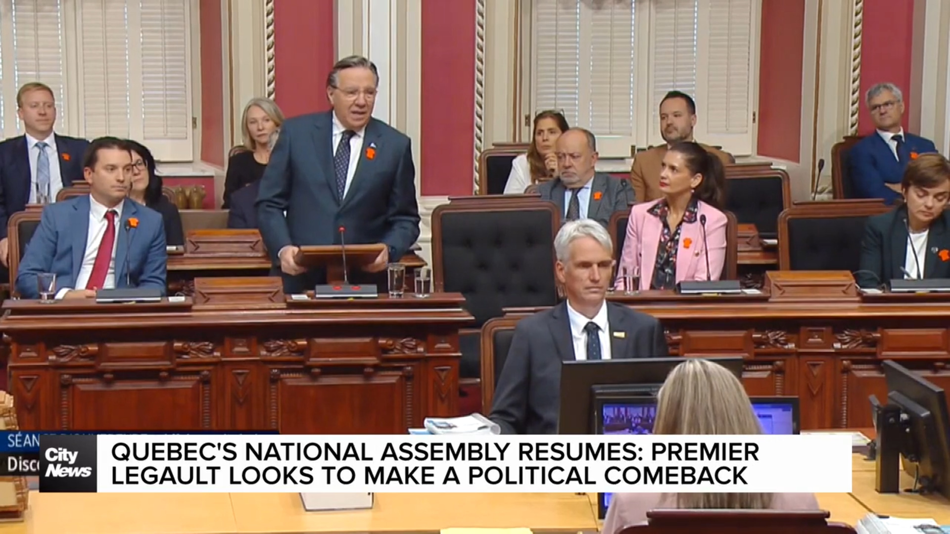 Legault looks for a political comeback as National Assembly resumes