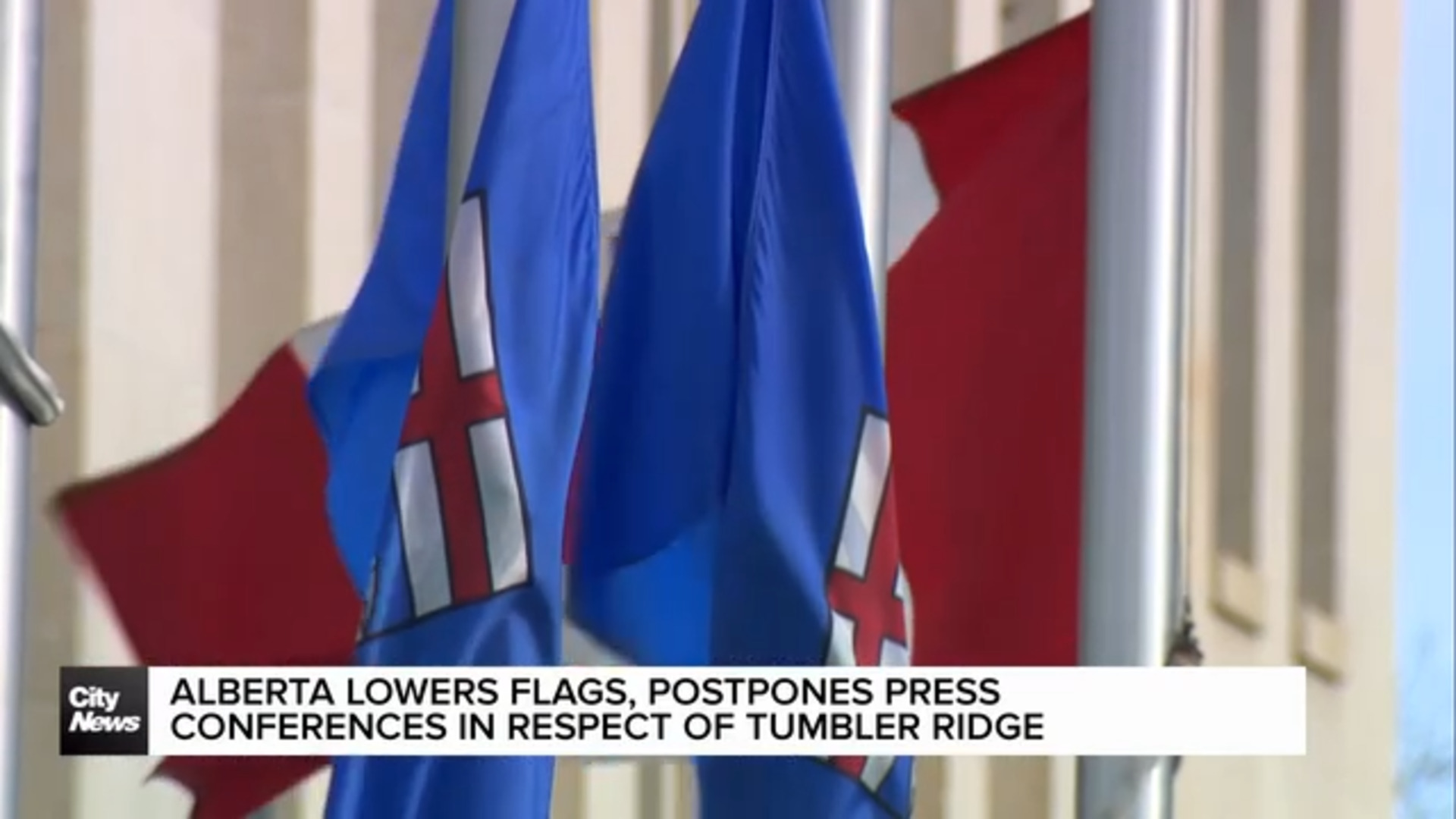 Alberta lowers flags, postpones announcements for Tumbler Ridge