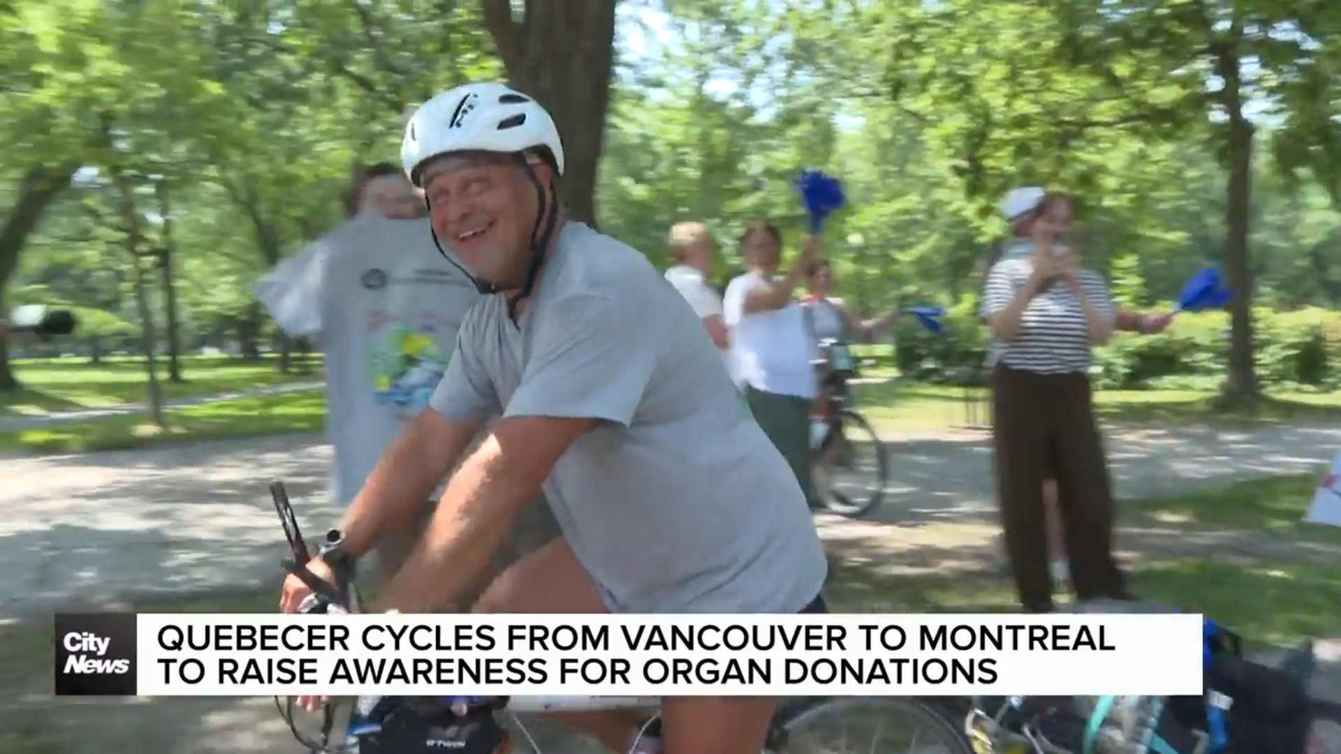 Quebecer cycles from B.C. to Montreal for organ donation awareness