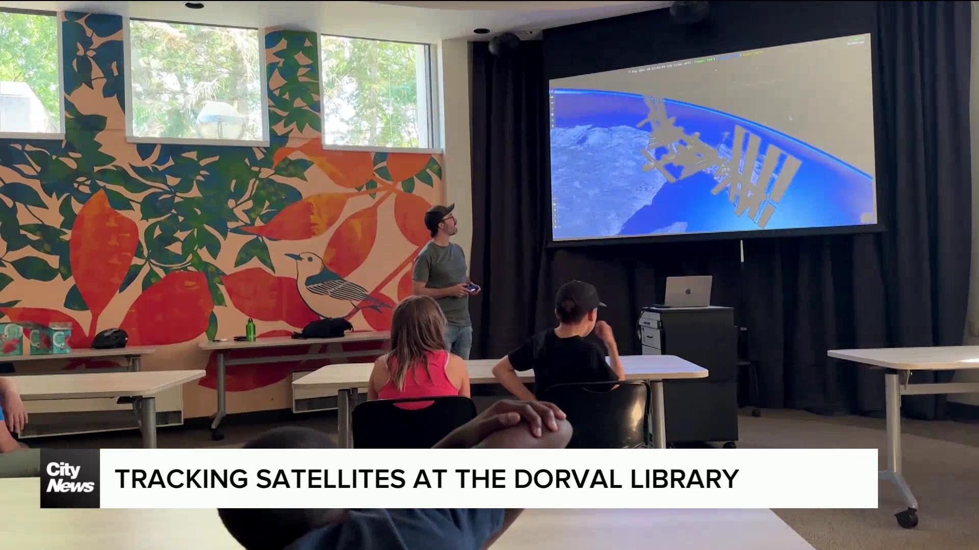 Tracking weather satellites at the Dorval library