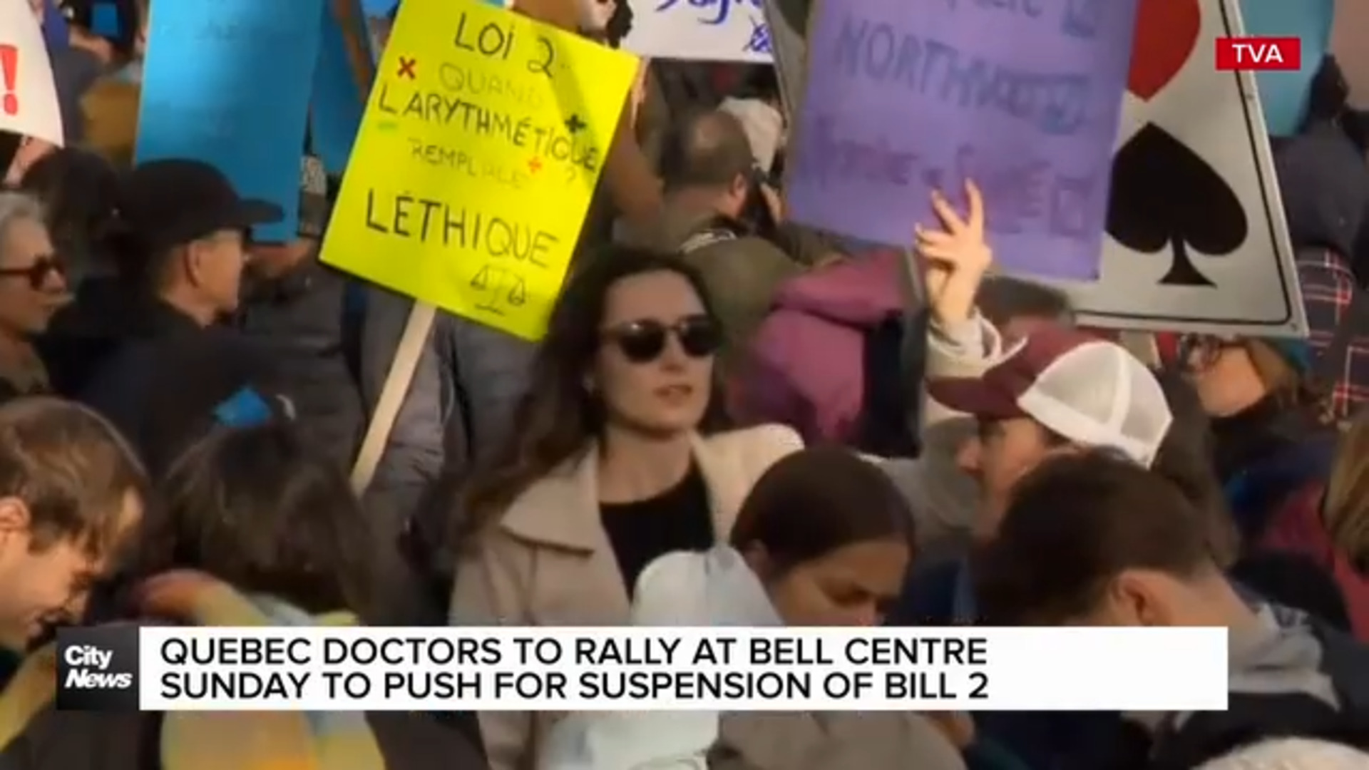Quebec's doctors set to rally at Bell Centre Sunday protesting Bill 2