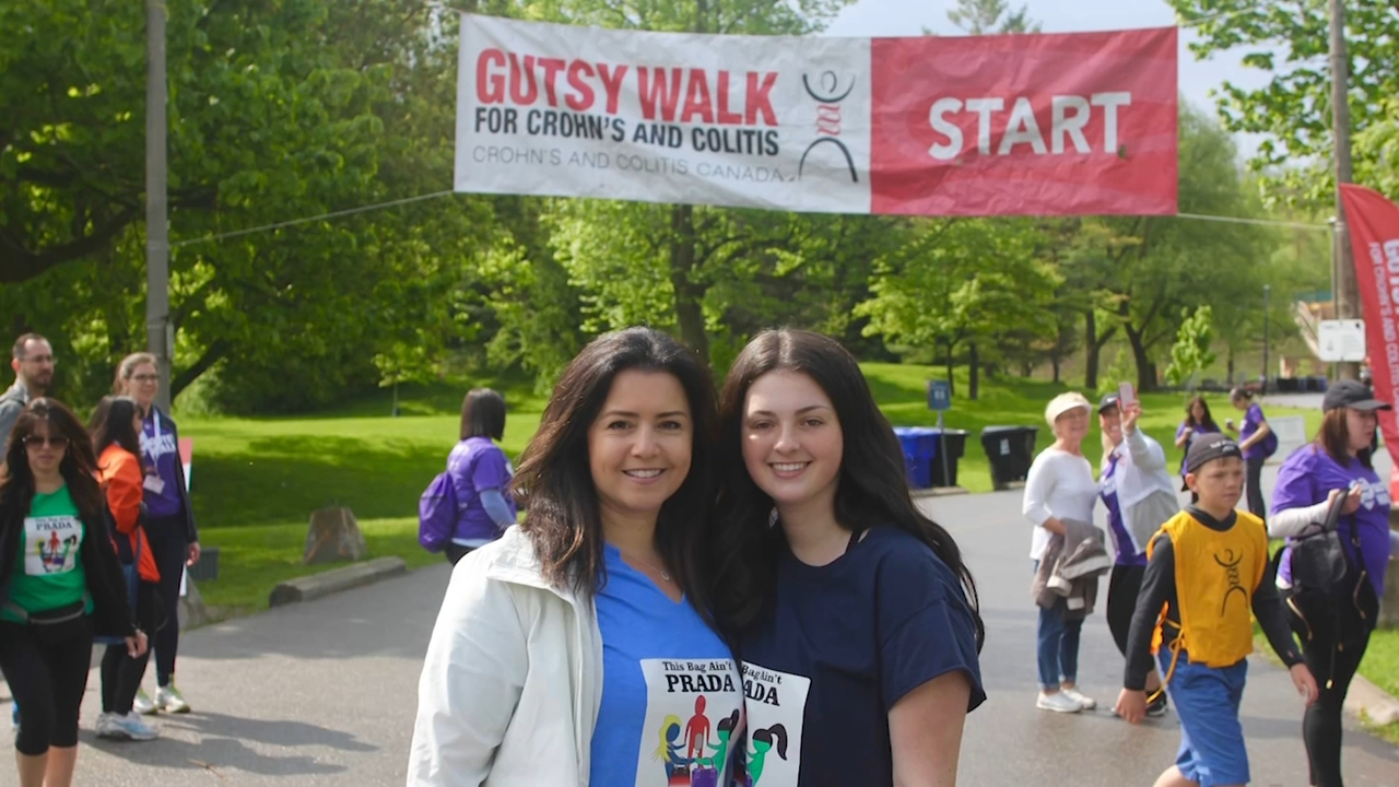 A gutsy mother and daughter are top fundraisers for Crohn's and Colitis