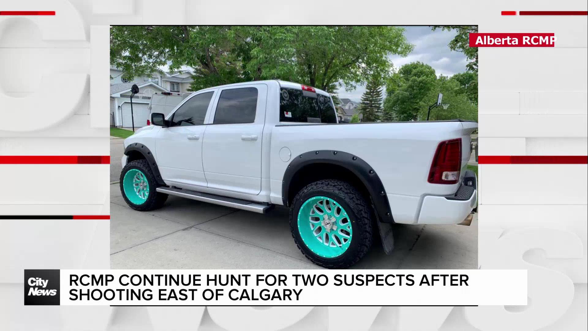 Hunt continues for two suspects in Calgary-area shooting