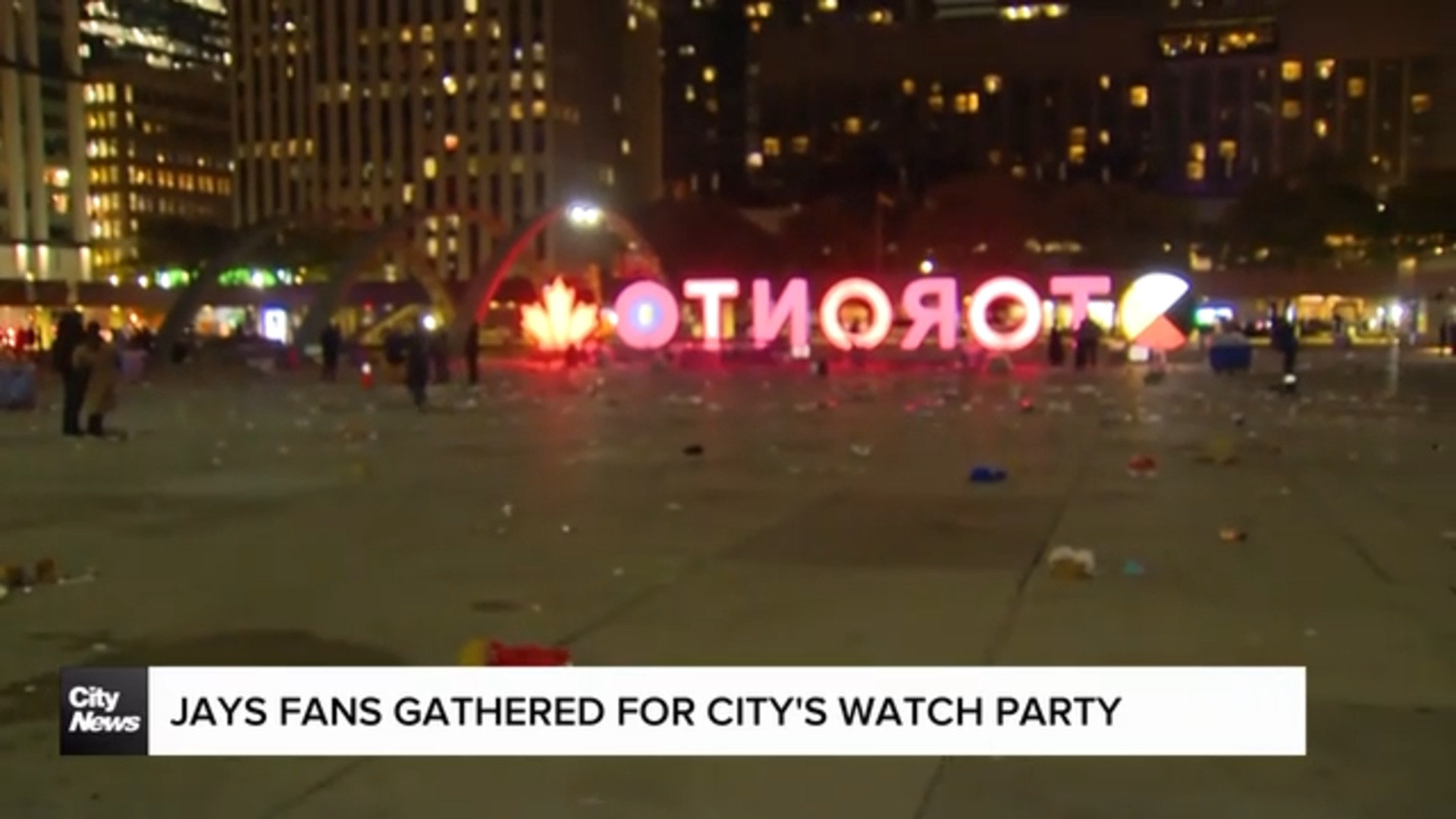 Empty feeling as Blue Jays fans at Nathan Phillips Square process Game ...