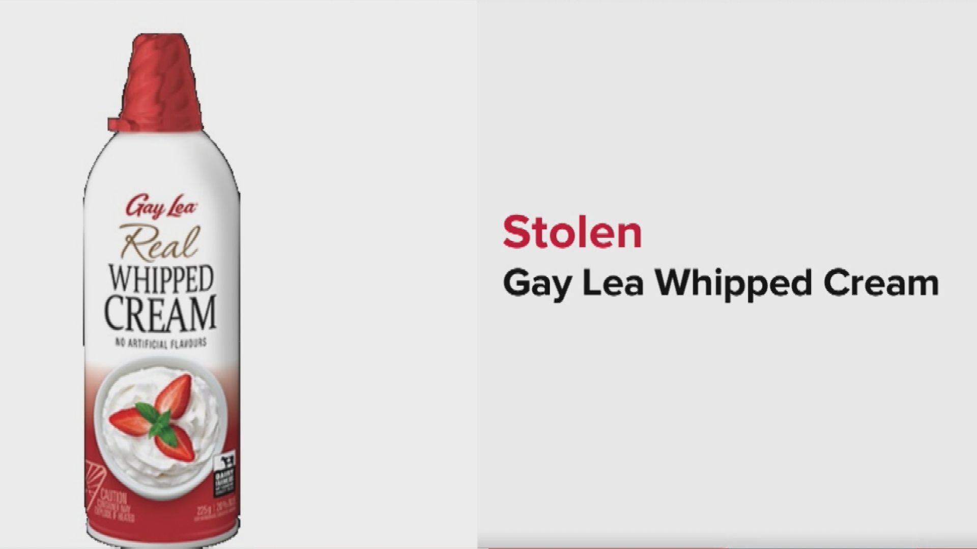 $80K worth of whipped cream stolen from trailer