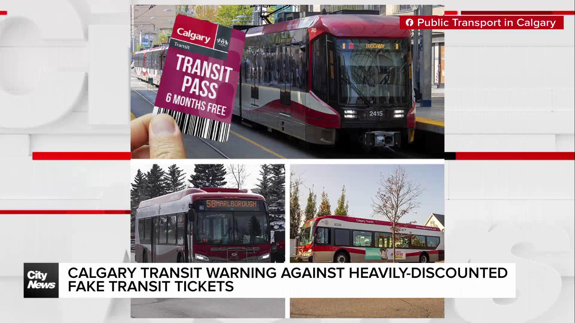Calgary Transit warning against heavily-discounted fake transit tickets