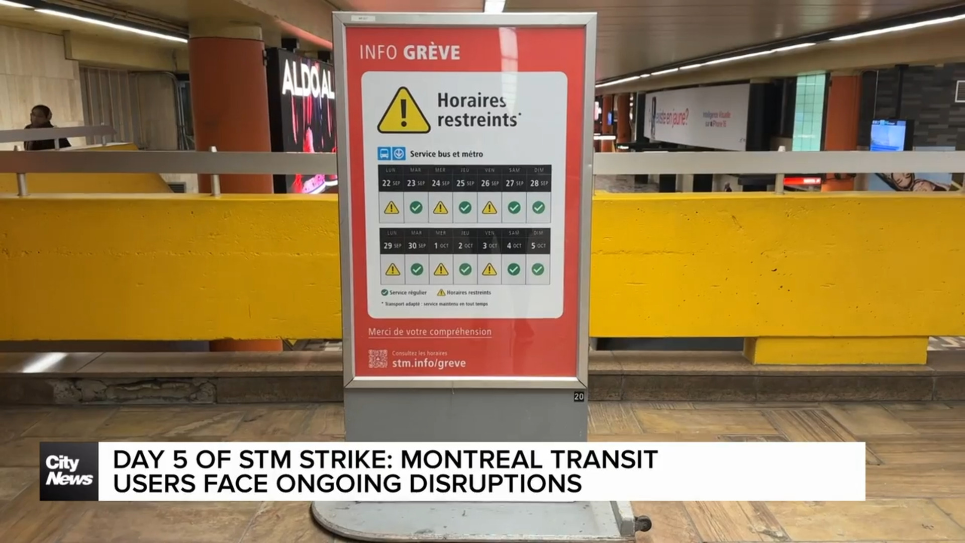 Day 5 of STM strike: Montreal transit users face ongoing disruptions
