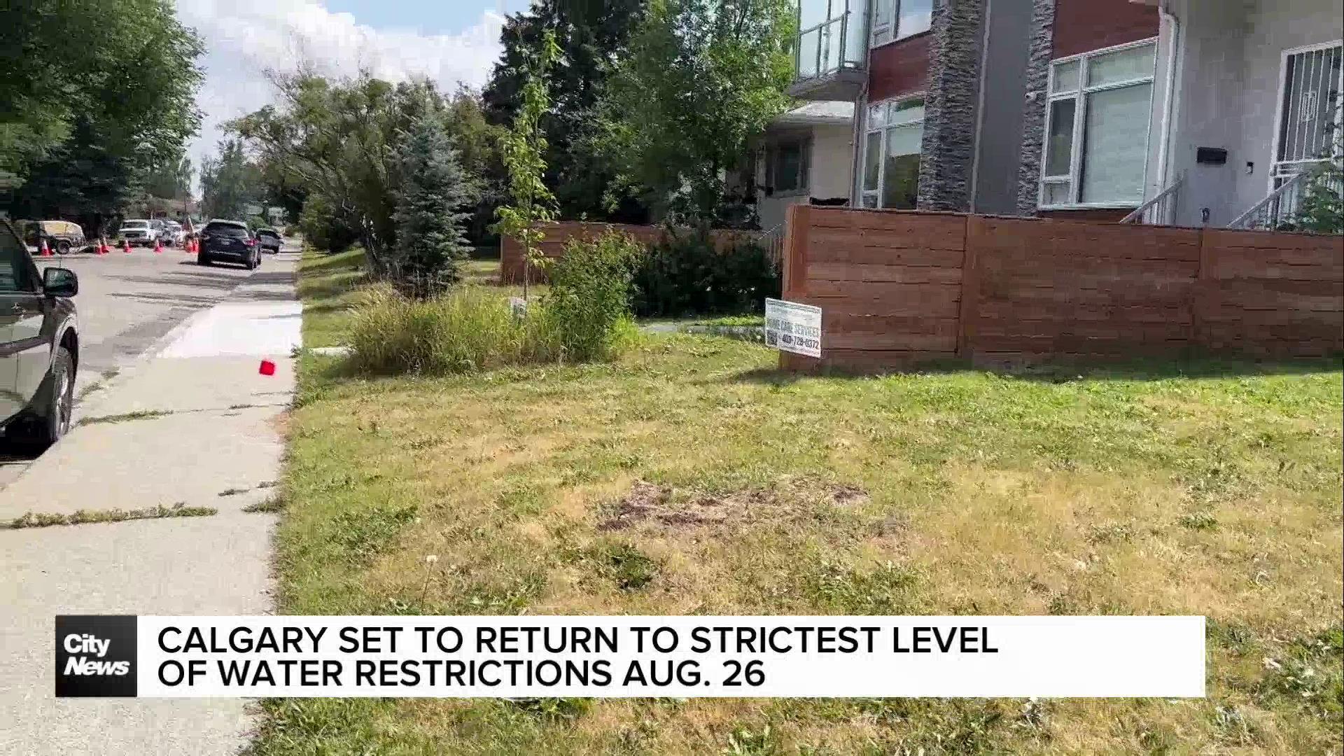 Strictest level of water restrictions set to return to Calgary