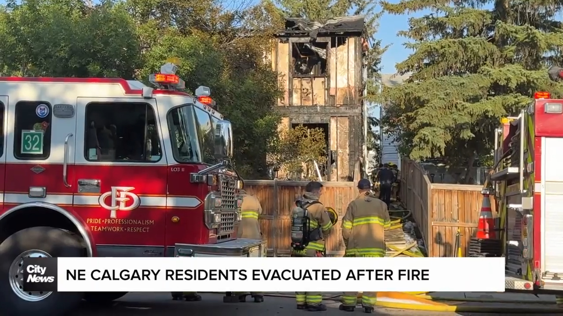 NE Calgary residents evacuated after fire
