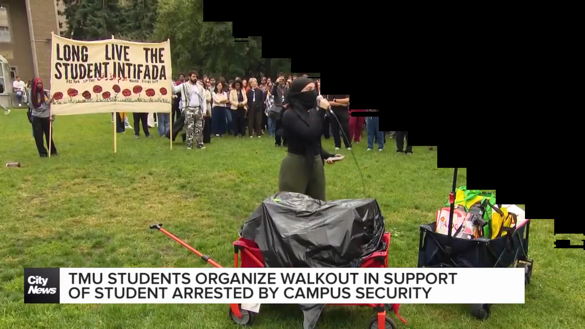 TMU student group hosts walkout over student arrested by campus security