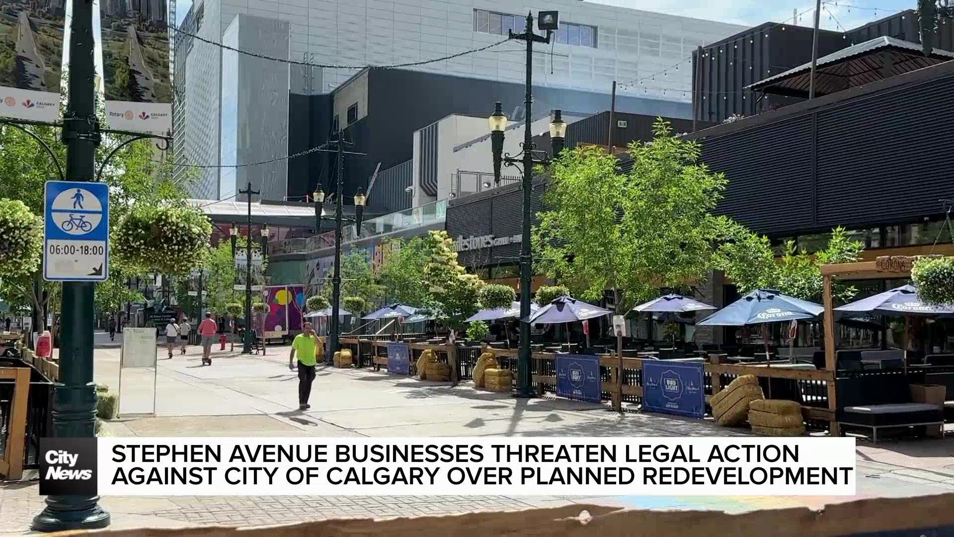 Stephen Ave businesses threaten legal action against City of Calgary ...