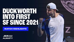 Highlights: Duckworth upsets Cobolli in Almaty 2025, awaits Medvedev SF ...