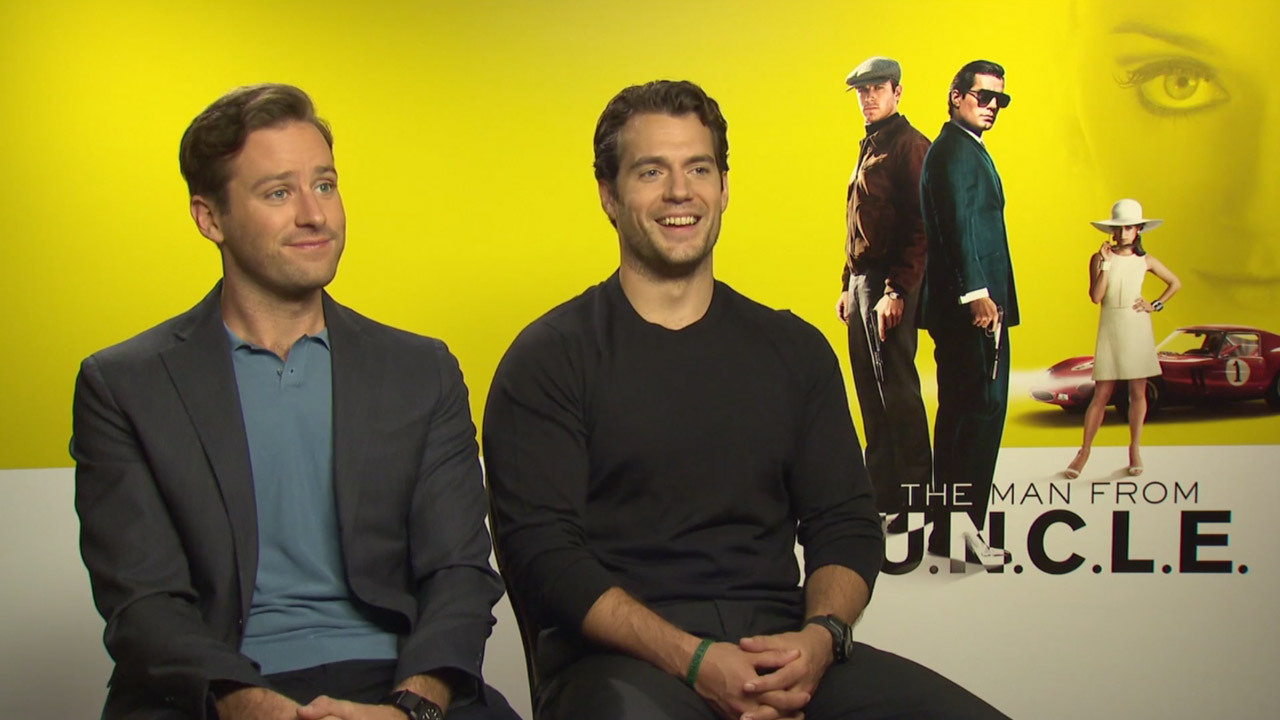 The Man From Uncle Cast Actors Henry Cavill, Alicia Vikander, Armie