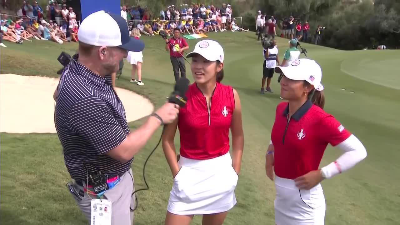 Danielle Kang and Andrea Lee Day 1 Interview | 2023 Solheim Cup | LPGA | Ladies Professional ...
