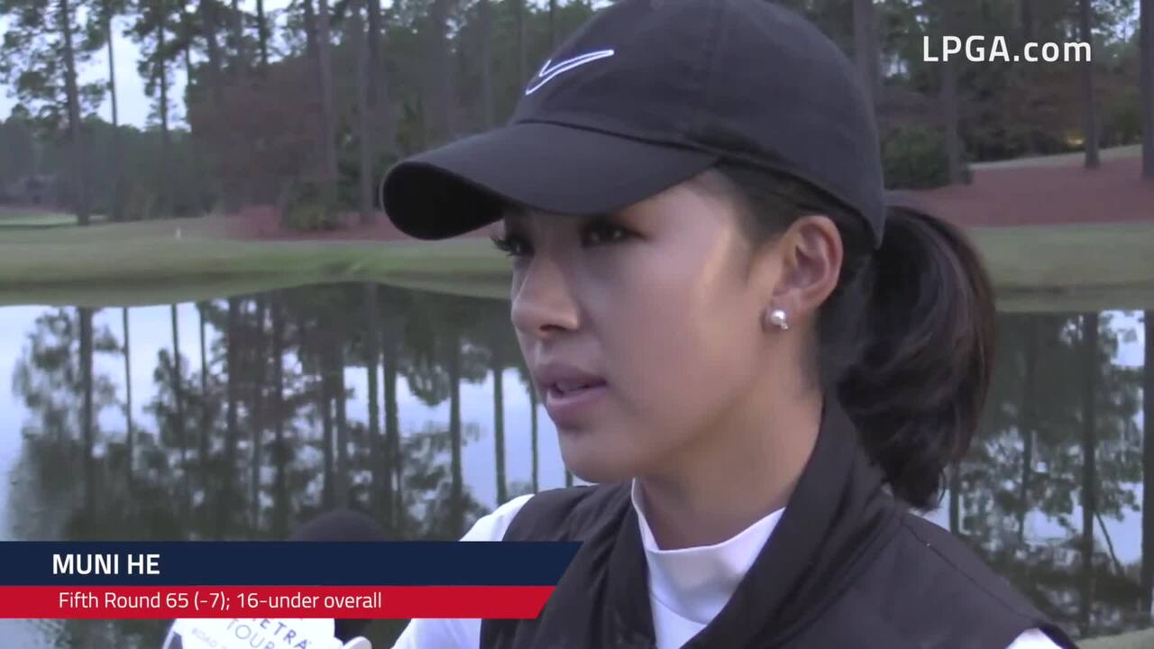Muni He Talks Fifth Round 65 at 2019 LPGA Q-Series | LPGA | Ladies ...