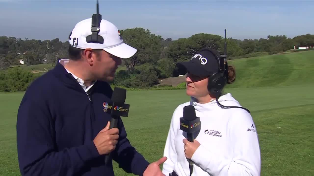 Ally Ewing walking with Tom Abbott First Round | FIR HILLS SERI PAK ...