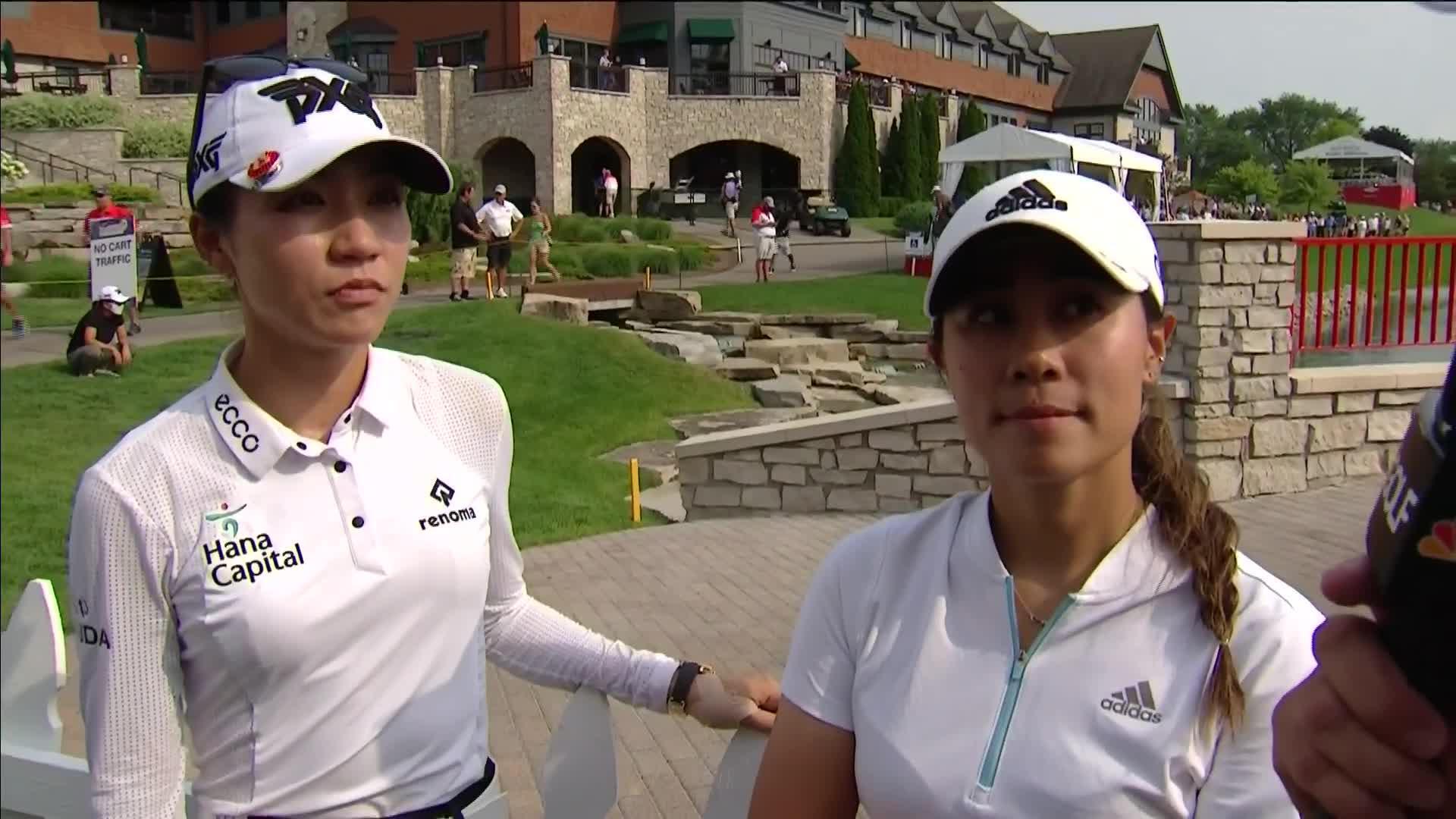 Danielle Kang and Lydia Ko First Round Interview at the 2021 Dow Great ...