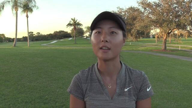 Sandy Choi first round interview in the Second Stage of the 2018 LPGA Qualifying Tournament ...