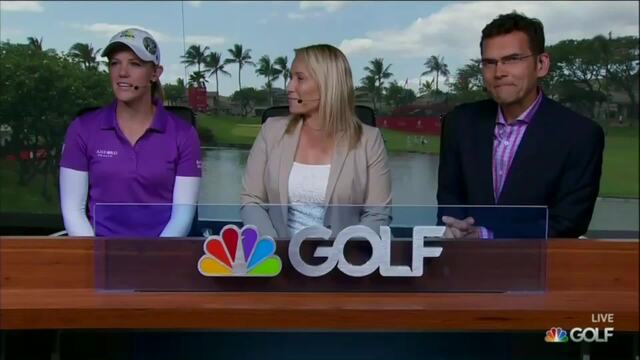 Amy Olson Talks about the Aon Risk Reward Challenge Hole at the LOTTE ...
