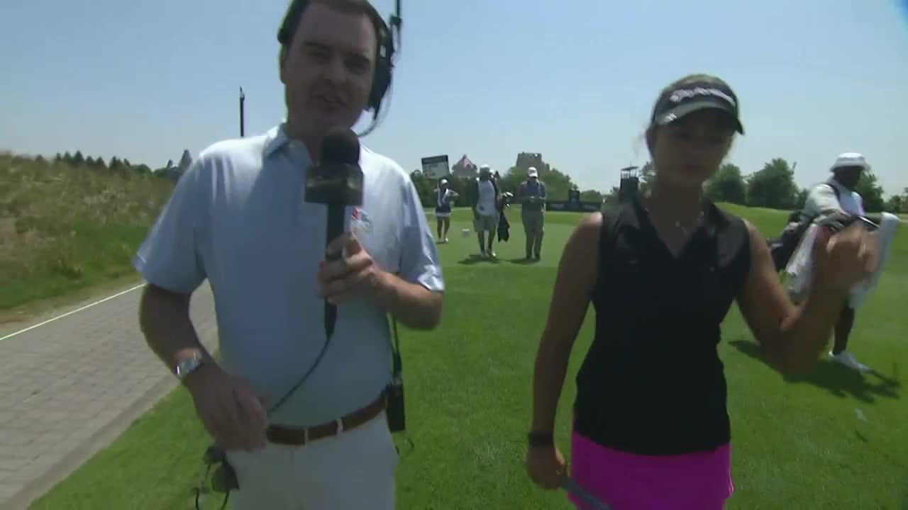 Yana Wilson First Round On-Course Interview | 2023 Mizuho Americas Open | LPGA | Ladies ...