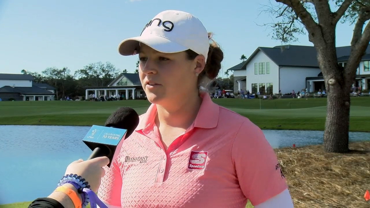 Ally McDonald round 2 interview at the Pelican Women's Championship ...