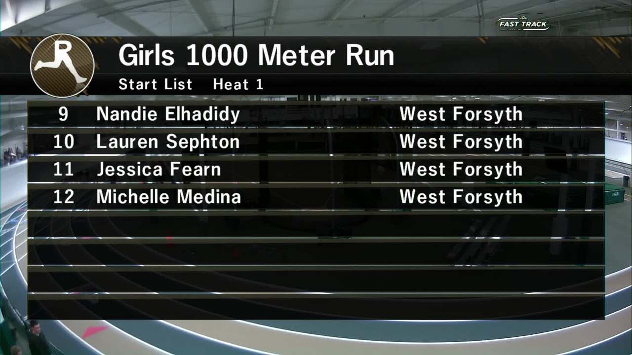 Videos - Girls 1000m Section 1 part 1 - Forsyth County Series #1 2015