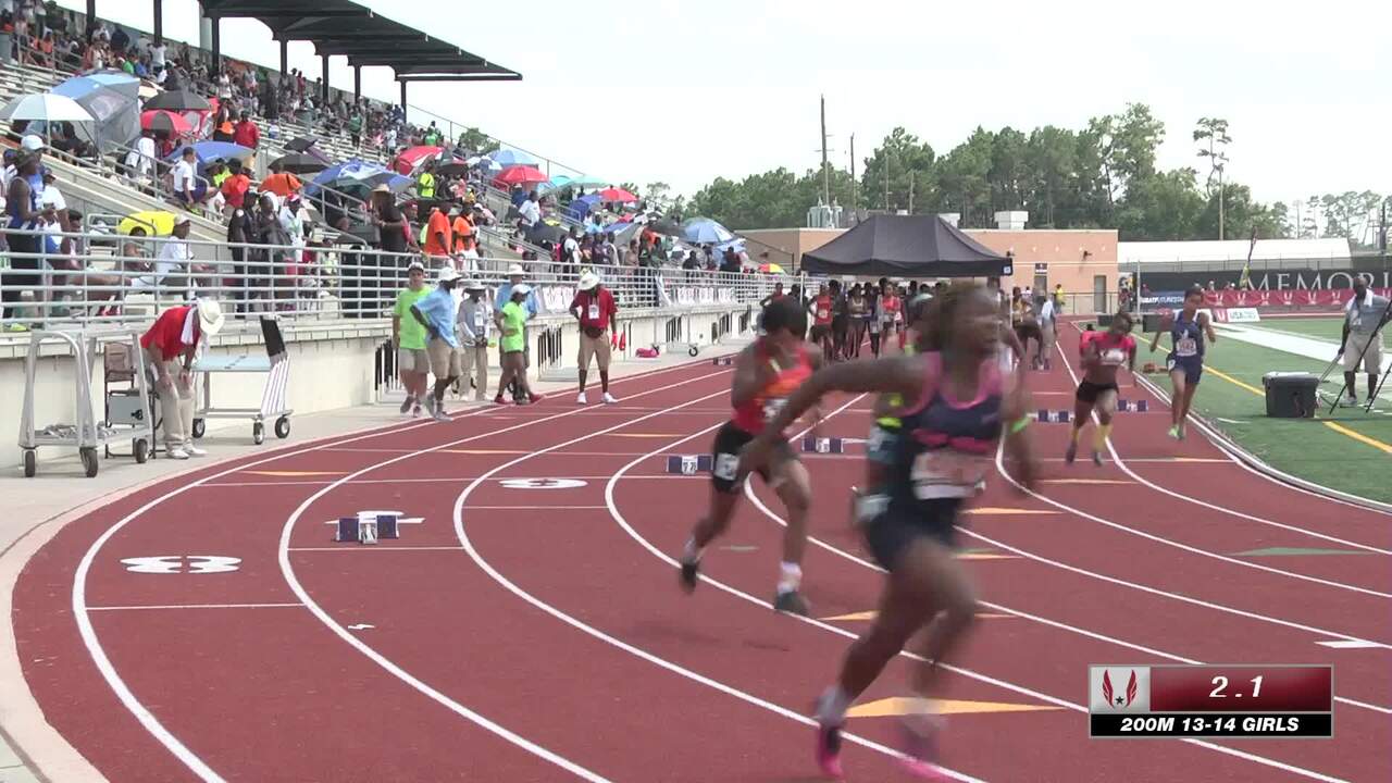 USATF.TV - Videos - Girls 11-12 200m Heat 4 - USATF National Junior ...