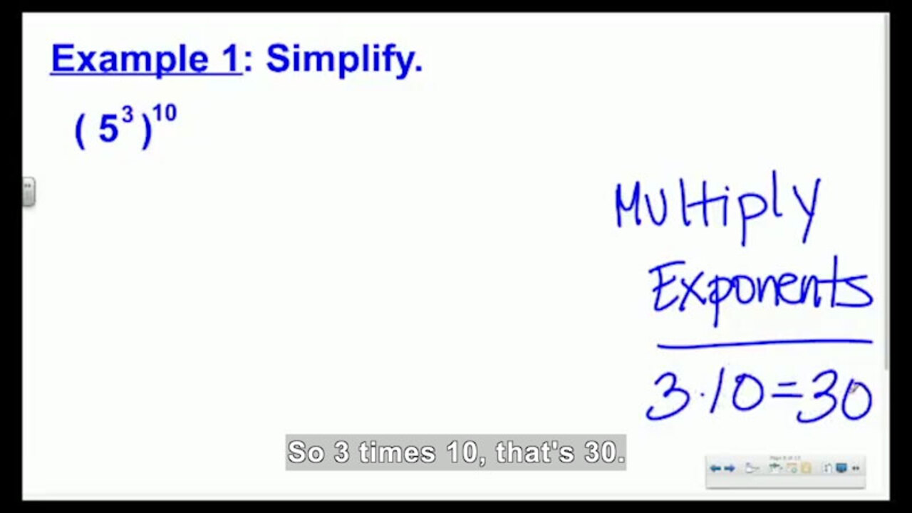 Simplify Exponents