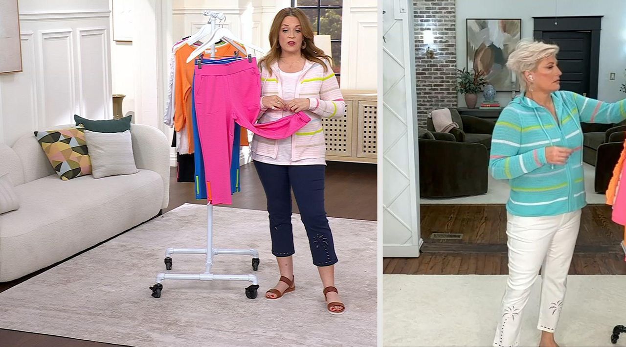 Belle by Kim Gravel Slub Knit Fun Starts Here Ruffle Top - QVC.com
