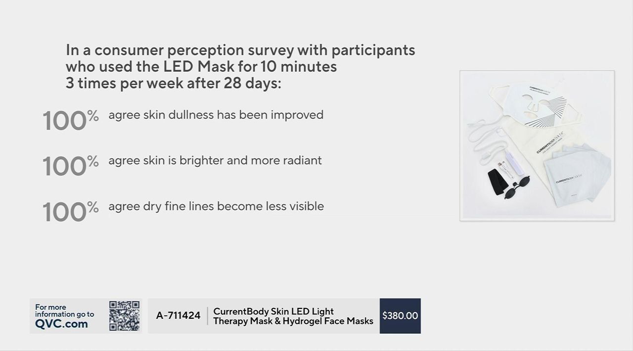CurrentBody Skin LED Light Therapy Mask & Hydrogel Face Masks - QVC.com