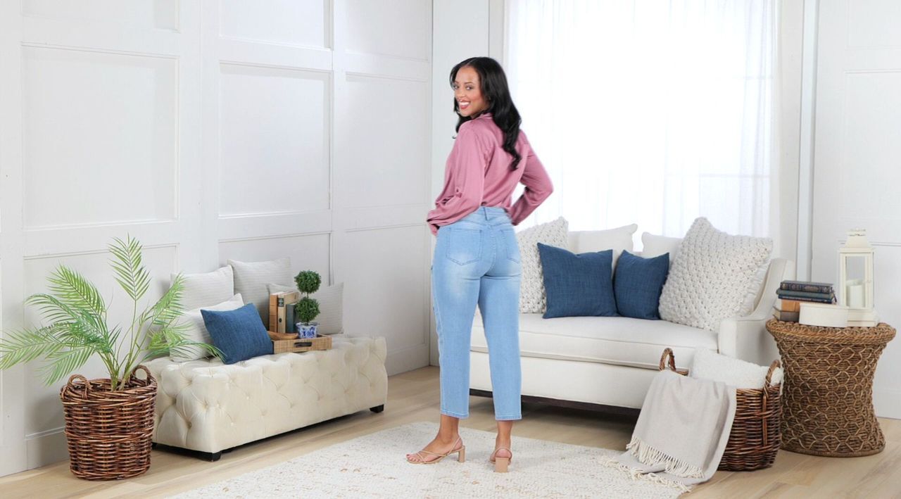 Studio Park x Amy Stran Regular Patch of My Heart Jean - QVC.com Studio Park x Amy Stran Regular Patch of My Heart Jean - QVC.com