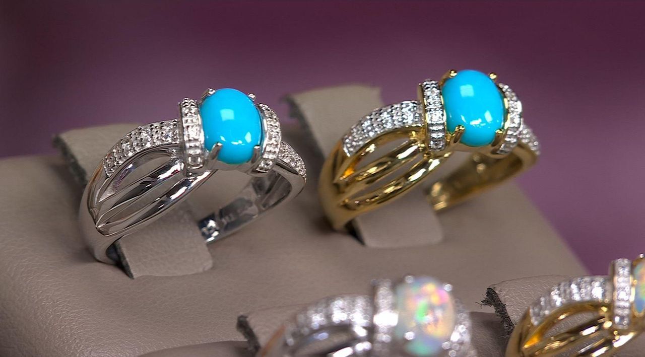 Affinity Gems Oval Sleeping Beauty Turquoise Ring Sterling Silver