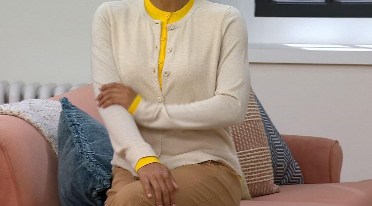 by Stacy London Double Layer Color Block Illusion Cardigan - QVC.com