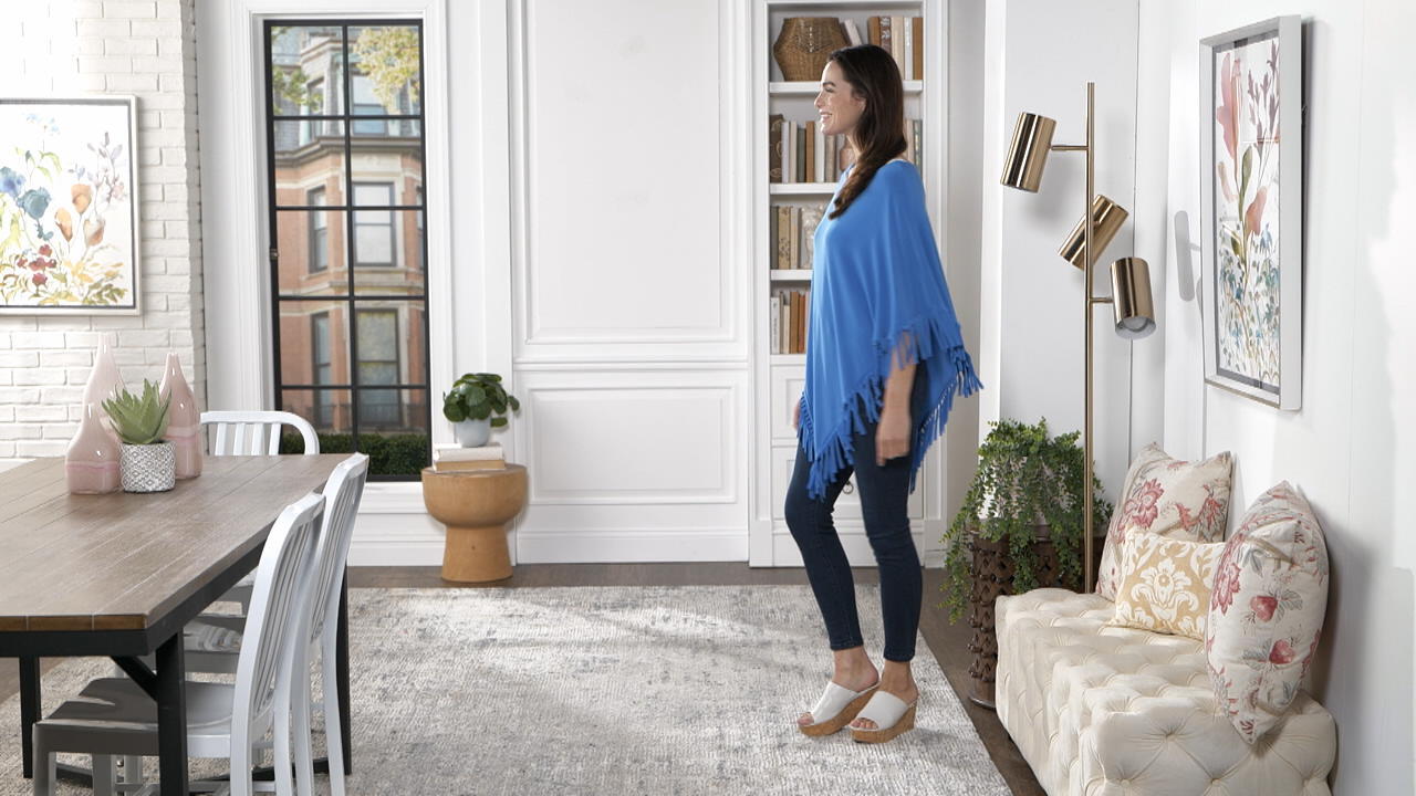 Attitudes by Renee Como Jersey Fringe Trim Poncho - QVC.com