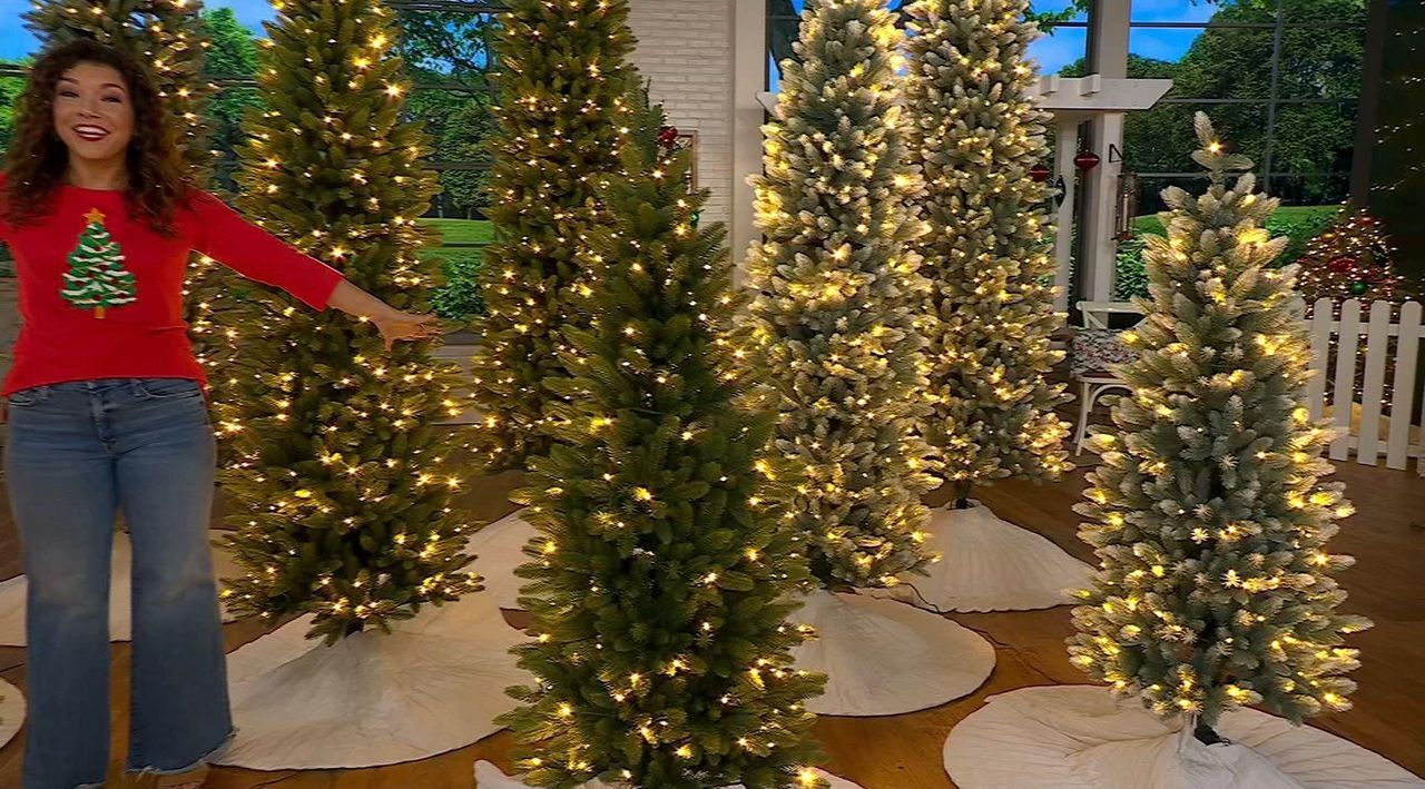 Bethlehem Lights Grand Radiance Slim Tree w/ 3-in-1 LEDs - QVC.com