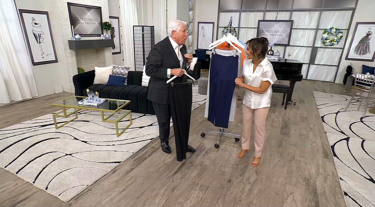 Dennis Basso Regular Spring Ponte Pinstripe Pull-On Pants - QVC.com