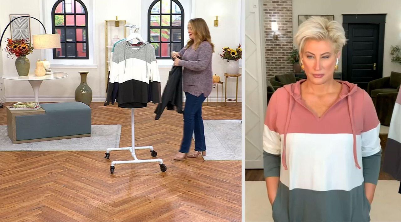 Belle by Kim Gravel French Terry Color-Blocked Hoodie - QVC.com