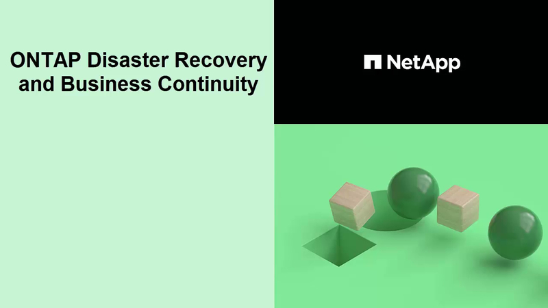 NetApp SnapMirror for disaster recovery and business continuity