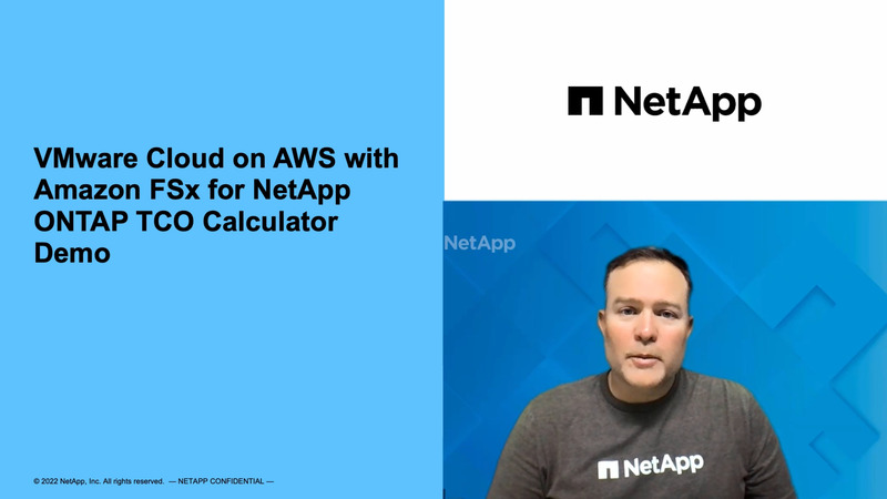 VMware Cloud on AWS with Amazon FSx for NetApp ONTAP TCO calculator
