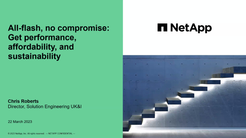 Get performance, affordability, and sustainability with NetApp C-Series
