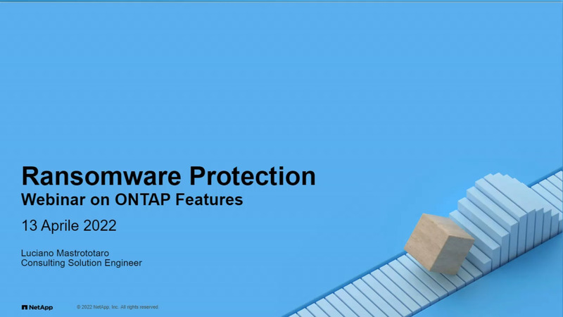 NetApp ONTAP e ransomware