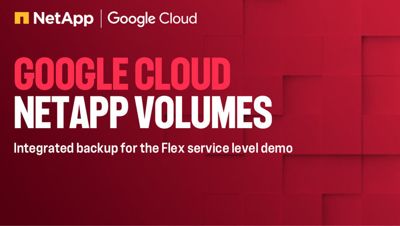 Integrated backup for Flex service level in Google Cloud NetApp Volumes