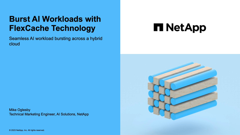 Burst AI workloads with NetApp FlexCache