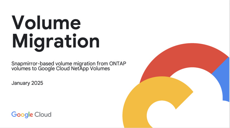 Migrating data from ONTAP to Google Cloud NetApp Volumes Migrating data from ONTAP to Google Cloud NetApp Volumes