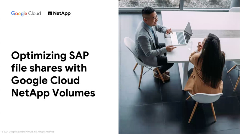 Optimizing SAP file shares with Google Cloud NetApp Volumes