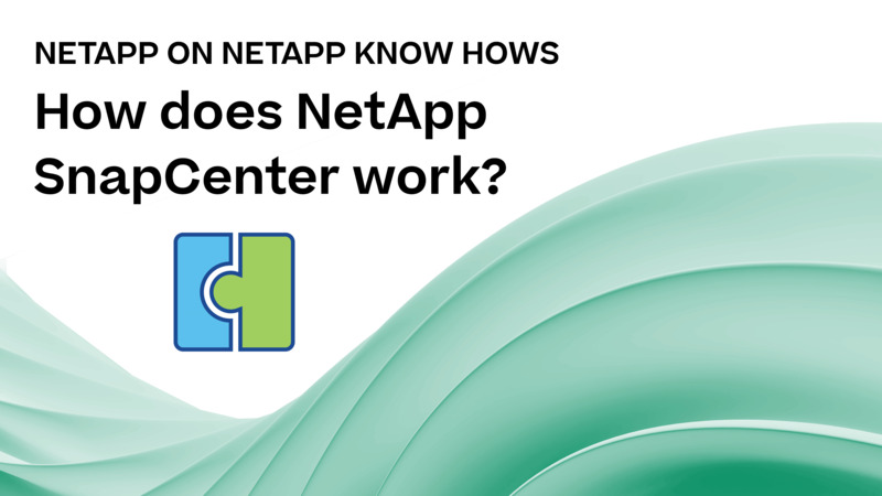 How does NetApp SnapCenter work?