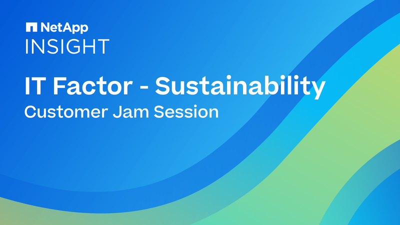 IT Factor - Sustainability | Customer Jam Session
