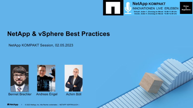 Netapp Und Vmware Vsphere Best Practices Update Und Vertiefung
